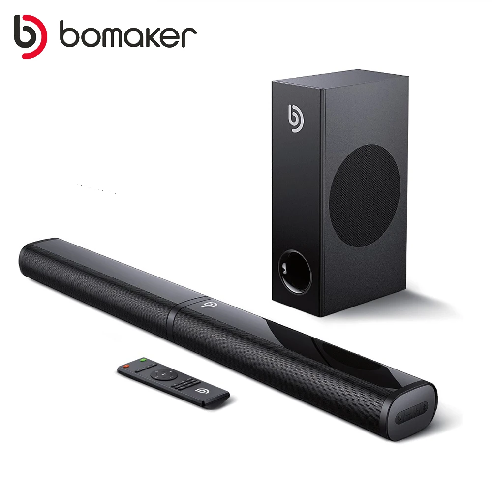 BOMAKER 190W 2.1 TV Soundbar Home Theater Sound System Bluetooth ...
