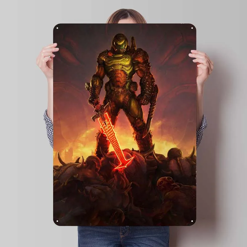 The-D-DOOM-Slayer-Metal-Sign-Game-Poster-Gift-for-Gamer-Gaming-Room ...