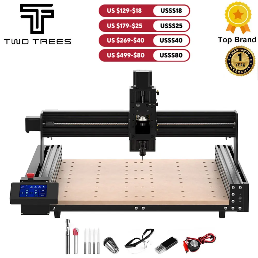 TWOTREES-TTC450-CNC-Laser-Engraver-Wood-CNC-Router-Milling-Cutting ...