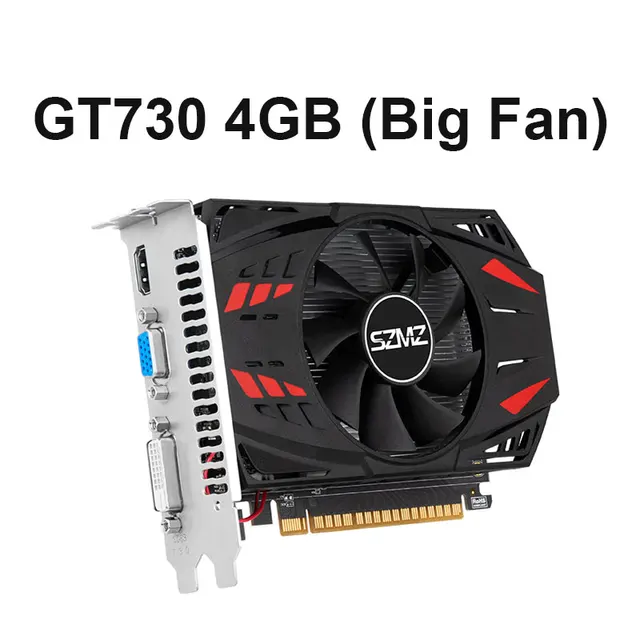 SZMZ-Placa gráfica GeForce GT730 com HDMI, VGA, Porta DVI, Vídeo 4GB ...