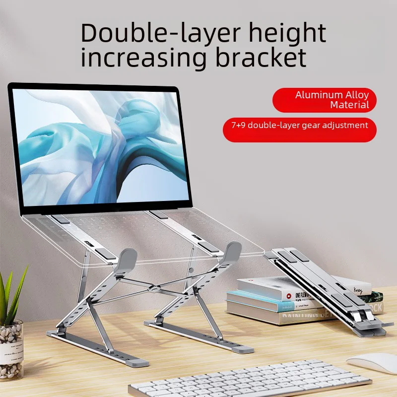 New-N8-Aluminum-Alloy-Laptop-Stand-Dual-Layer-Foldable-Desktop-Notebook ...