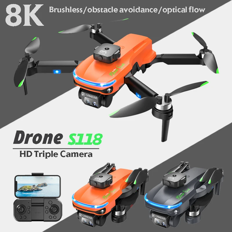 S118-Pro-Mini-Drone-with-8K-Three-Camera-FPV-Obstacle-Avoidance-Optical ...