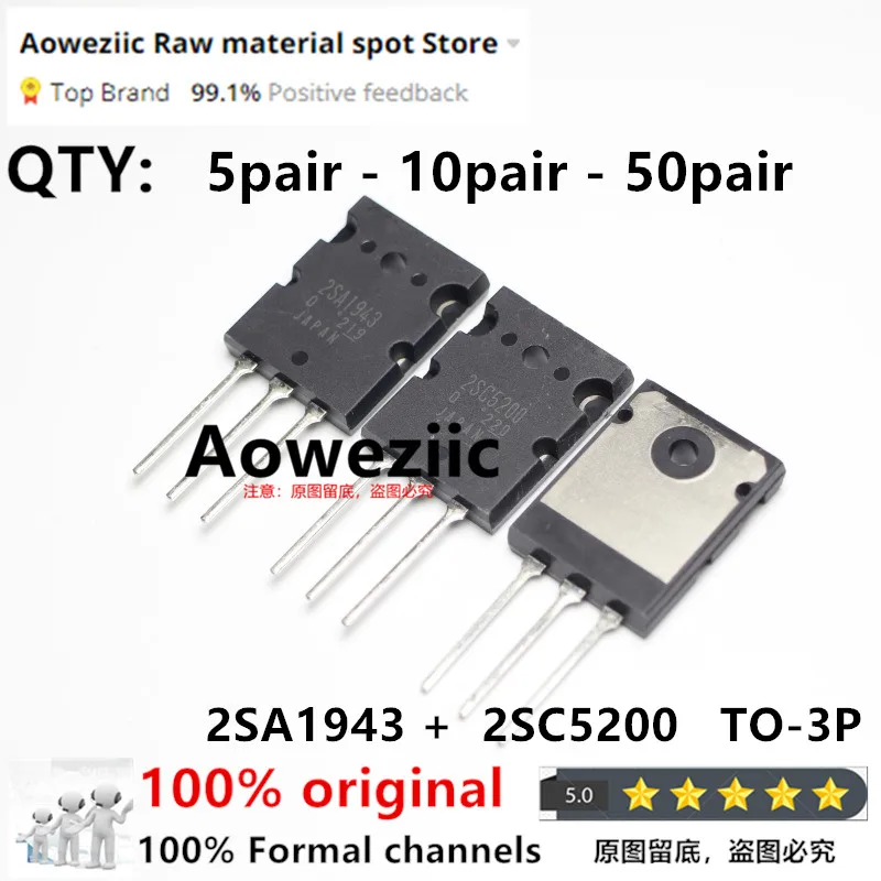 Aoweziic-2023-100-Nuovo-Importato-Originale-2SA1943-2SC5200-A1943-C5200-TO-3P-PNP-Amplificatore ...