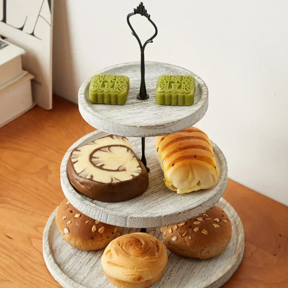 1PC-3-Layer-3-Layer-Wood-Cake-Stand-Wooden-Fruit-Tray-Dessert-Table ...