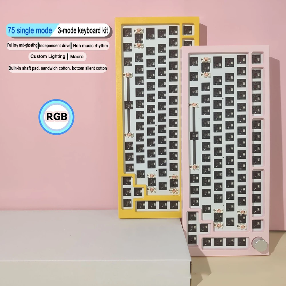 75-DIY-Keyboard-Kit-75-Keyboard-Kit-X75-Gasket-Mechanical-Customized-Hot-Swappable-PCB-RGB ...