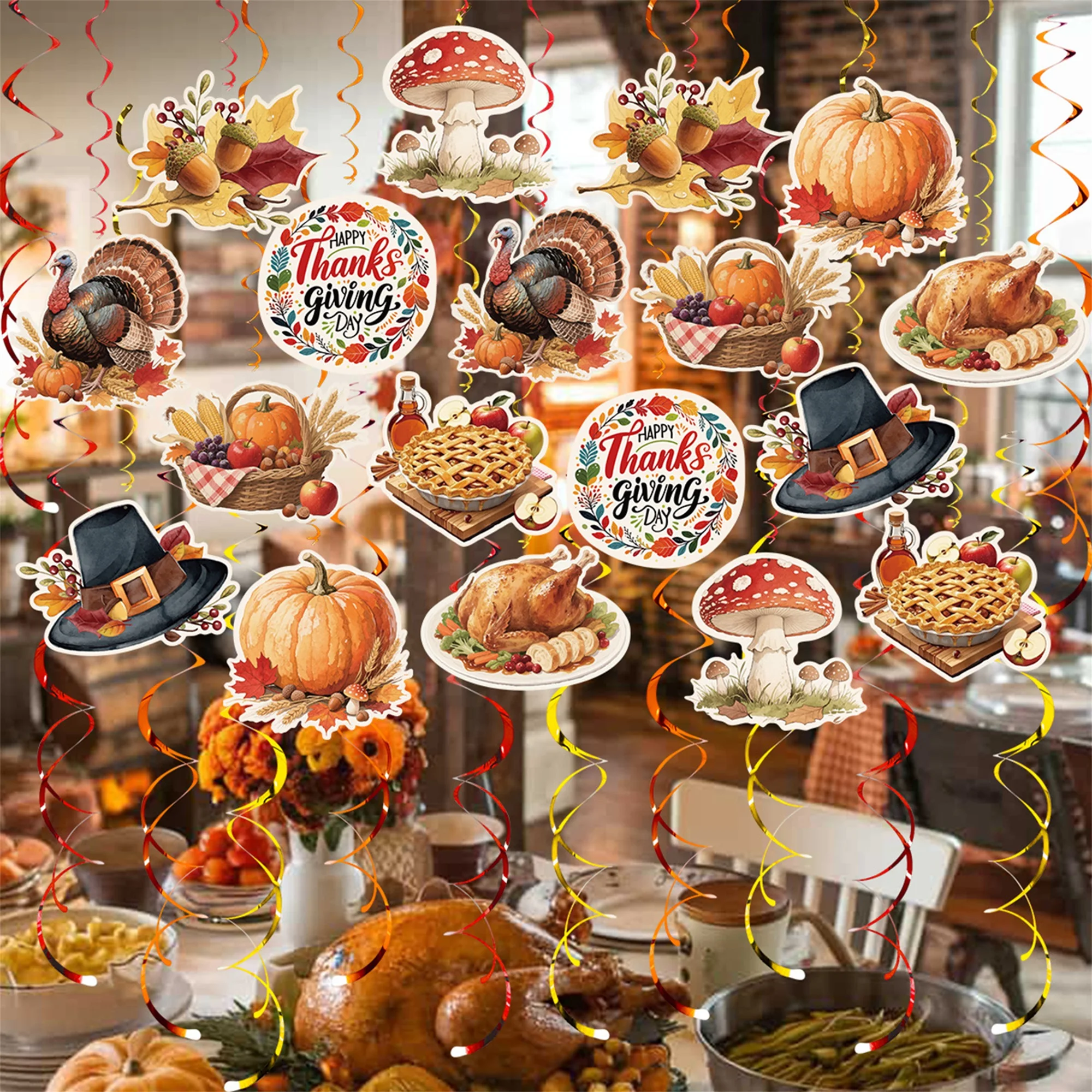 Thanksgiving Hanging Swirl Decor Set – Crafting And Beyond