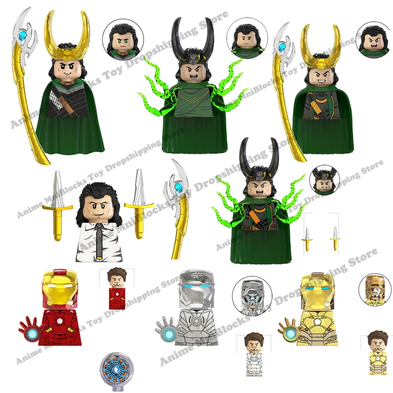 Loki-Iron-Man-Anime-Figuras-Blocos-de-Constru-o-Her-is-Modelo-Tijolos ...