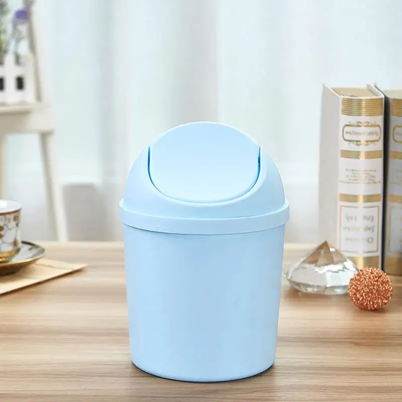 Mini-Waste-Bin-Desktop-Home-Garbage-Basket-Table-Trash-Can-Swing-for ...