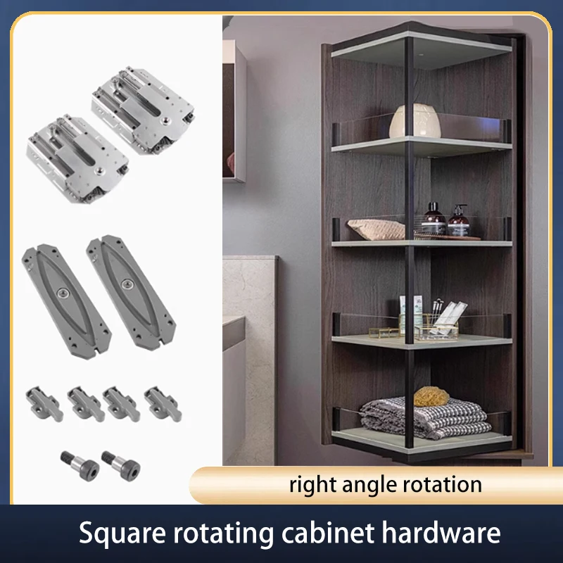 Side Corner 180 Degree Square Rotating Cabinet Hardware Accessories ...