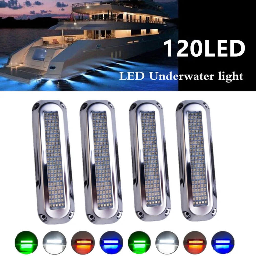 120LED-Boat-Yacht-Lamp-Stainless-Steel-IP68-Stern-Transom-Lamp-Sailing ...