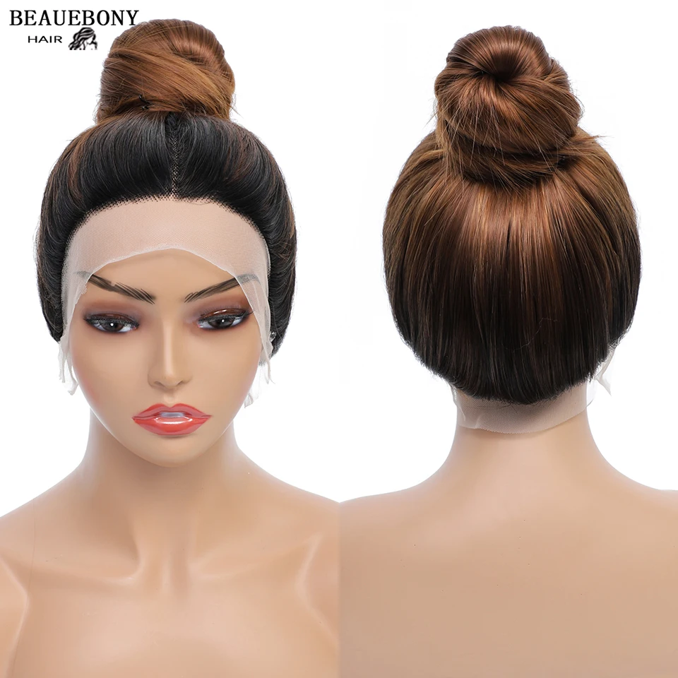 Perruque-Lace-Front-Wig-360-lisse-et-longue-pour-femme-postiche-synth ...