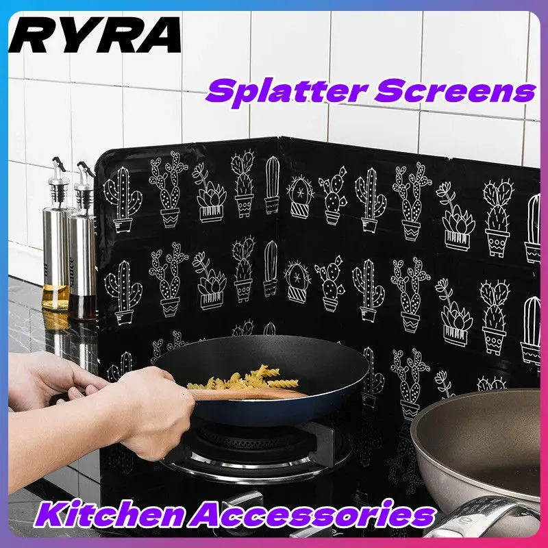 Gas-Stove-Baffle-Plate-Oil-Splash-Protection-Screen-Foldable-Splash ...