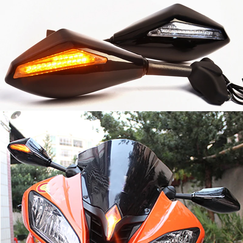 1Pair-Motorcycle-Handlebar-Mount-Rearview-Mirror-With-LED-Turn-Signal ...