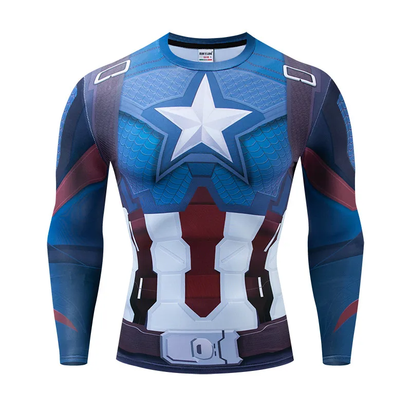 Marvel brand original 3D printing high quality men's compressed long ...
