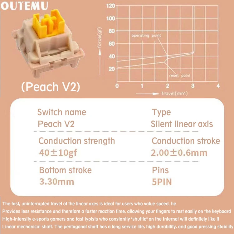 Customized mechanical keyboard cream yellow powder blue switch peach lime V2 mute switch hot ...