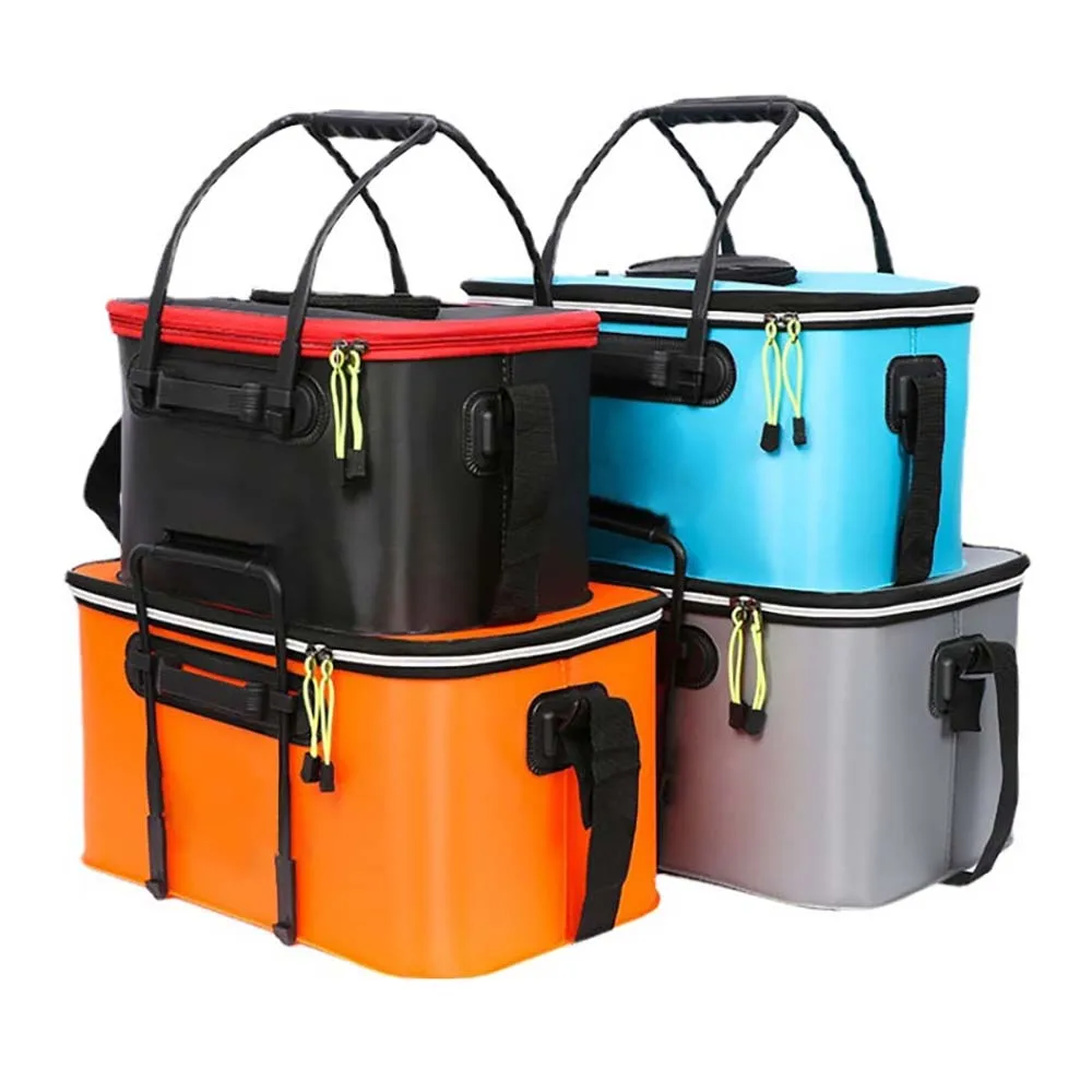 Portable-EVA-Fishing-Bag-Collapsible-Fishing-Bucket-Breathable-Live ...