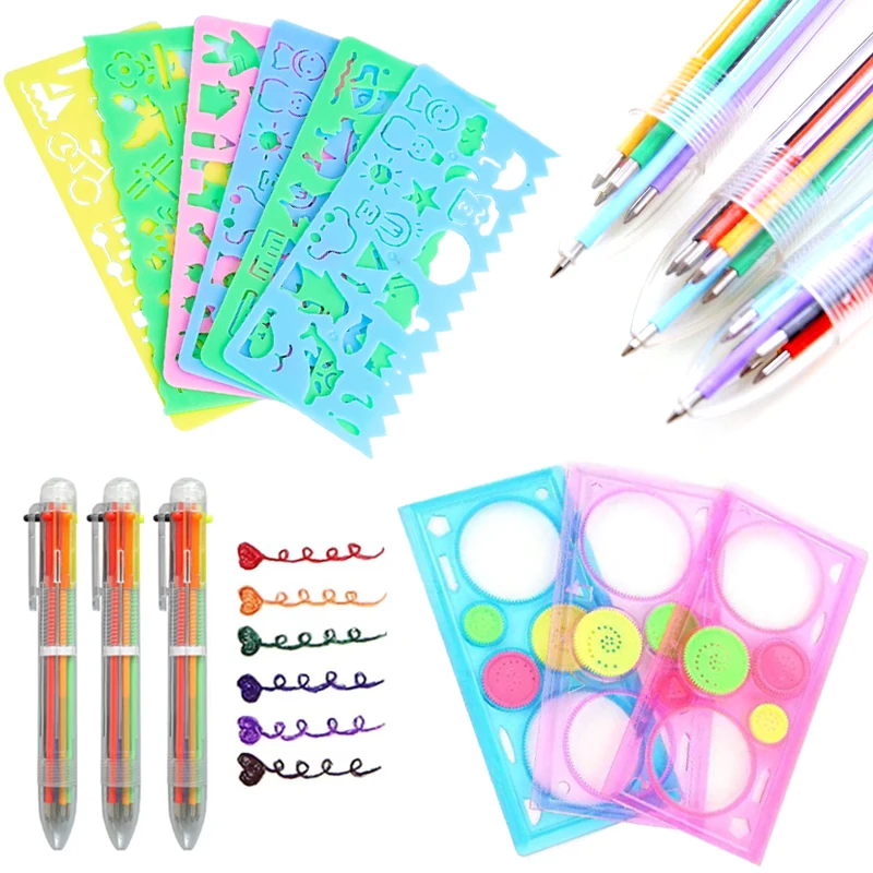 Multi Shaped Painting Ruler Spirograph Magic Drawing Template Oval ...