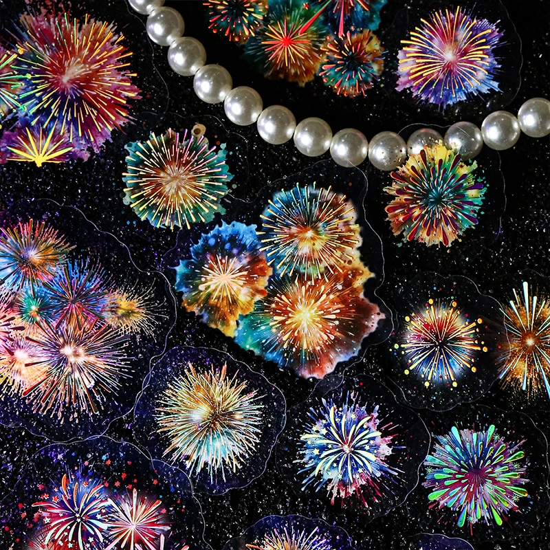 10-pcs-Laser-Fireworks-Style-Stickers-Scrapbooking-Scrapbooking-Stick ...