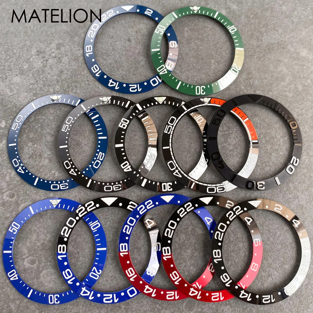 Diver GMT Watch Bezel Insert Sloped Watch Ring Ceramic Aluminum for ...