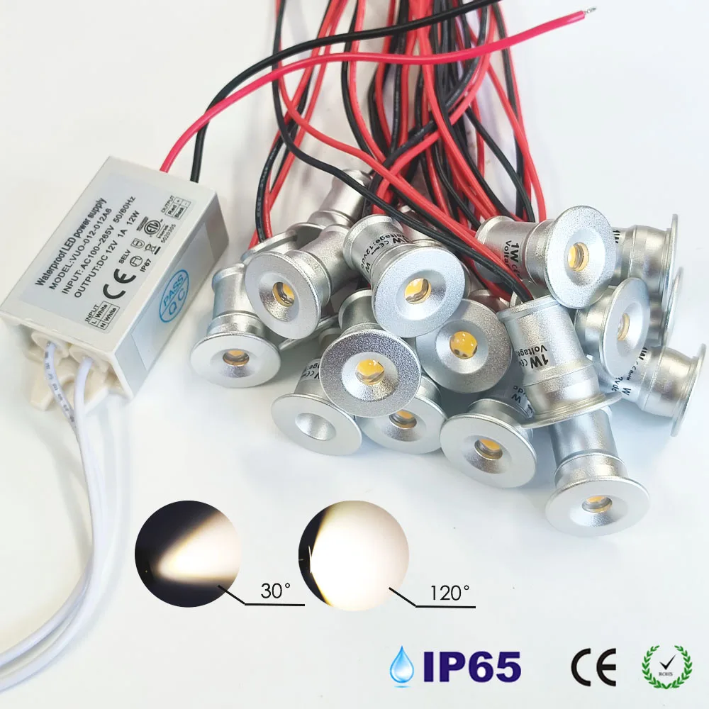 Recessed-Mini-LED-Downlight-Indoor-Spotlight-Stair-Cabinet-Light-1W-12V ...