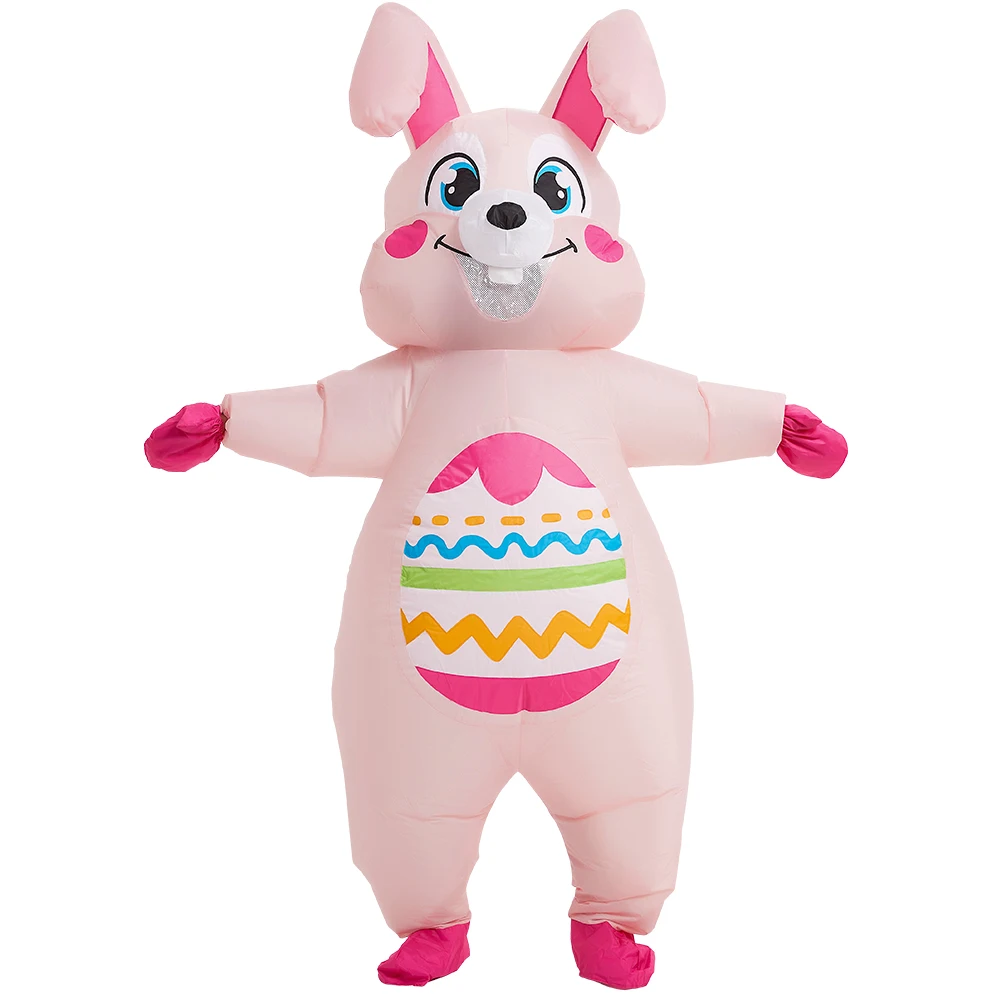 New Easter Bunny Egg Inflatable Costumes Suits Anime Mascot Rabbit ...