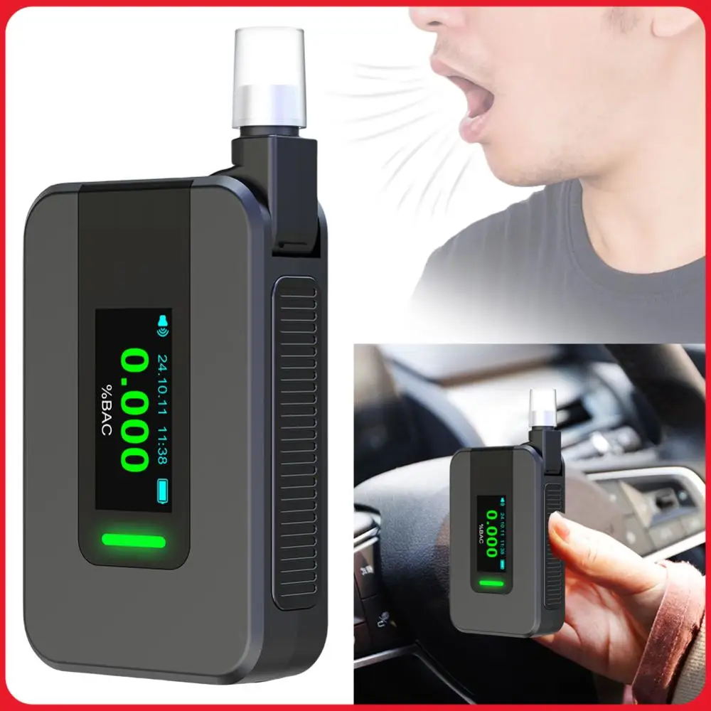 Electrochemical Alcohol Tester USB Rechargeable Professional Breath ...