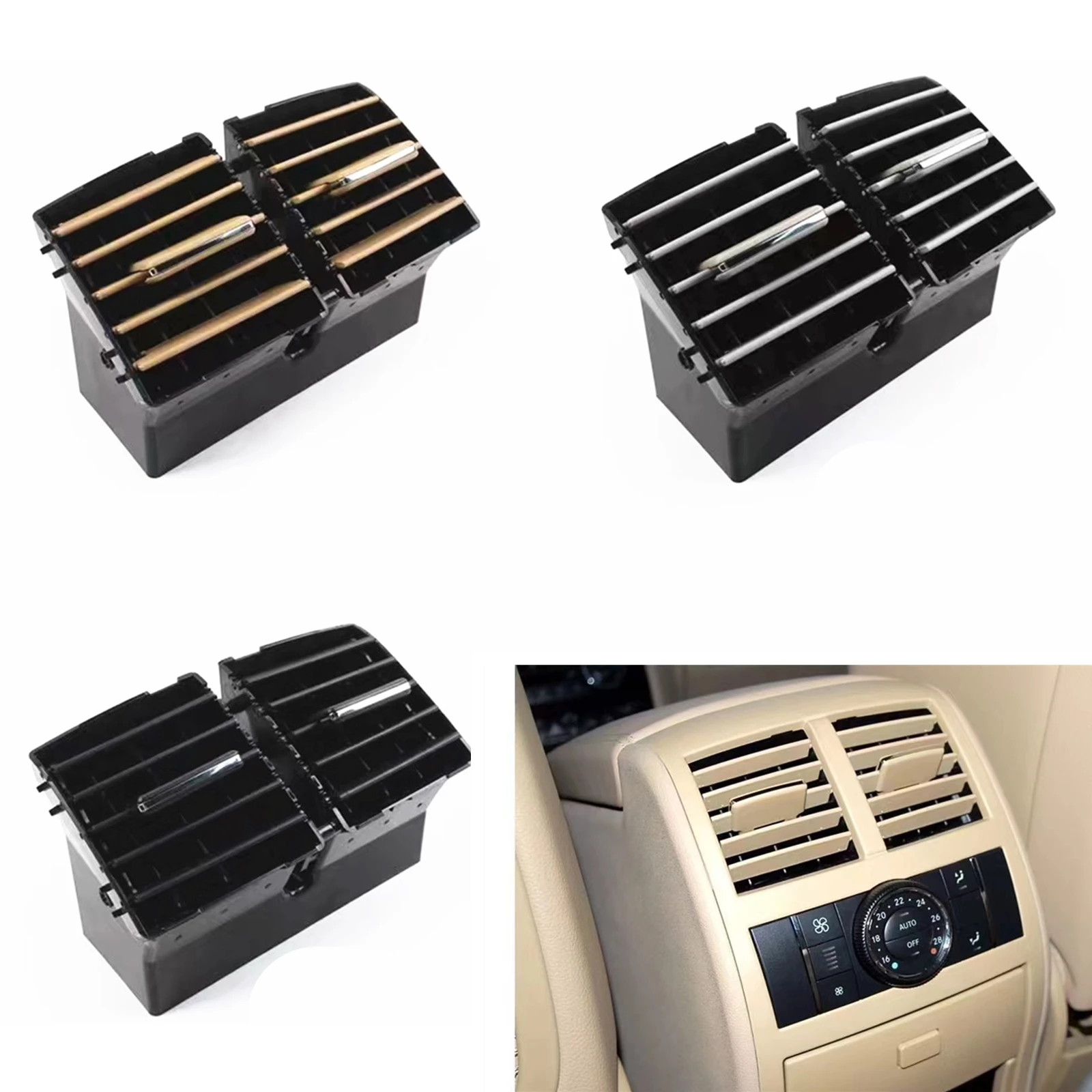 Car-Rear-Center-A-C-Air-Outlet-Vent-Assembly-Flow-Duct-Assy-Grille-For ...