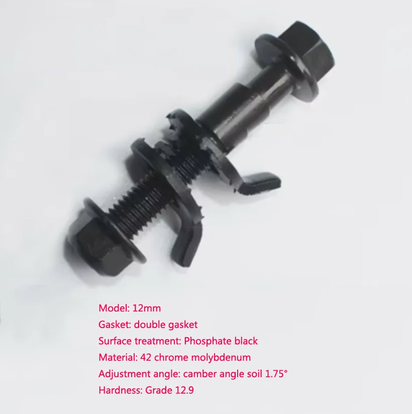 4pcs/Set 12mm Wheel Alignment Camber Bolt 12.9 Eccentric Adjustment ...