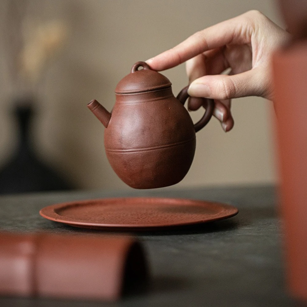 160ML Japanese-style Wabi-sabi Wind Coarse Pottery Teapot KungFu TeaSet ...