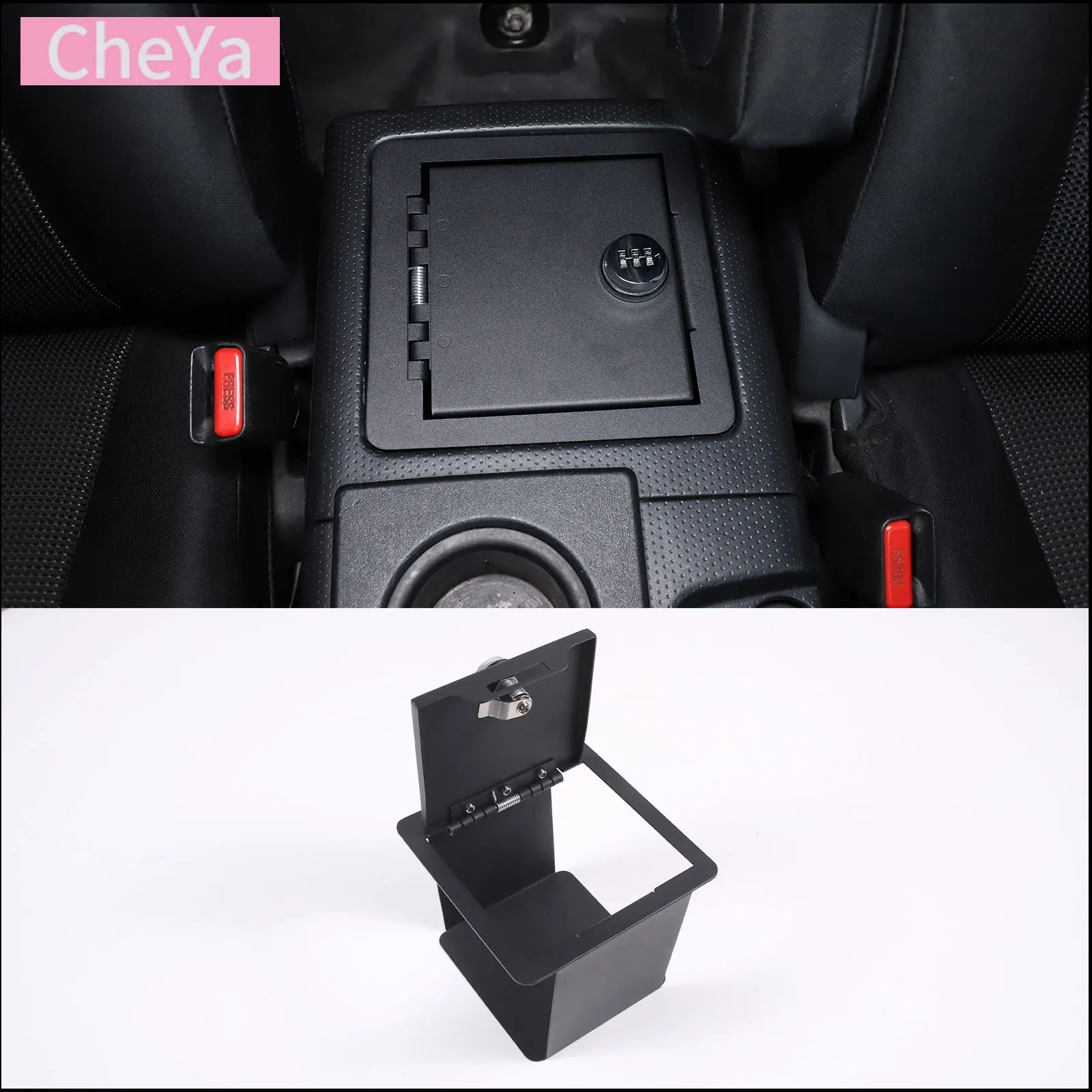 For-Toyota-FJ-Cruiser-2007-2021-Password-Lock-Security-Safe-Box-Armrest ...