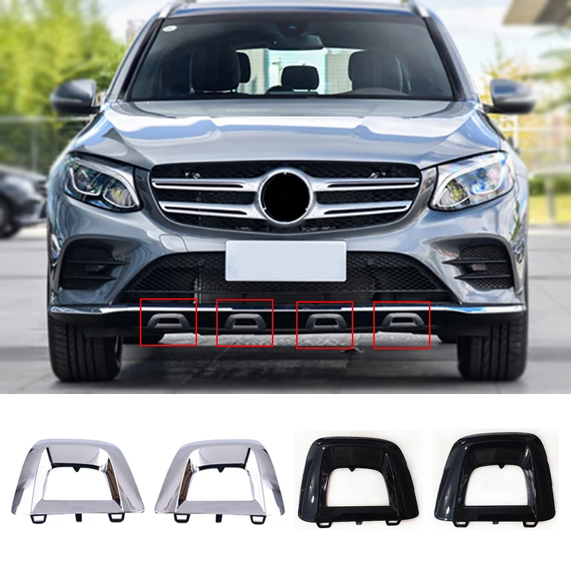 Front-Apron-Bumper-Chin-Square-Chromium-Styling-For-Mercedes-GLC-X253 ...