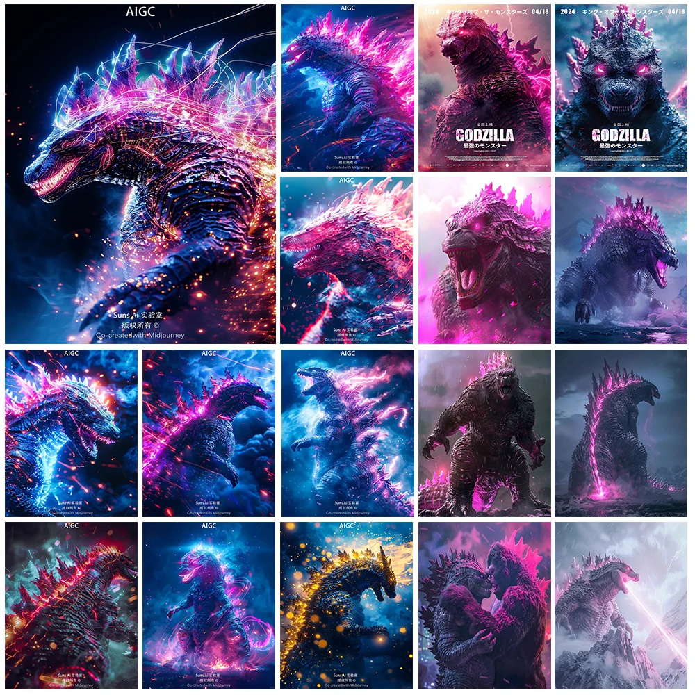 Zipper-Bag-5D-DIY-Godzilla-Diamond-Painting-Kit-Godzilla-Battle-Diamond ...