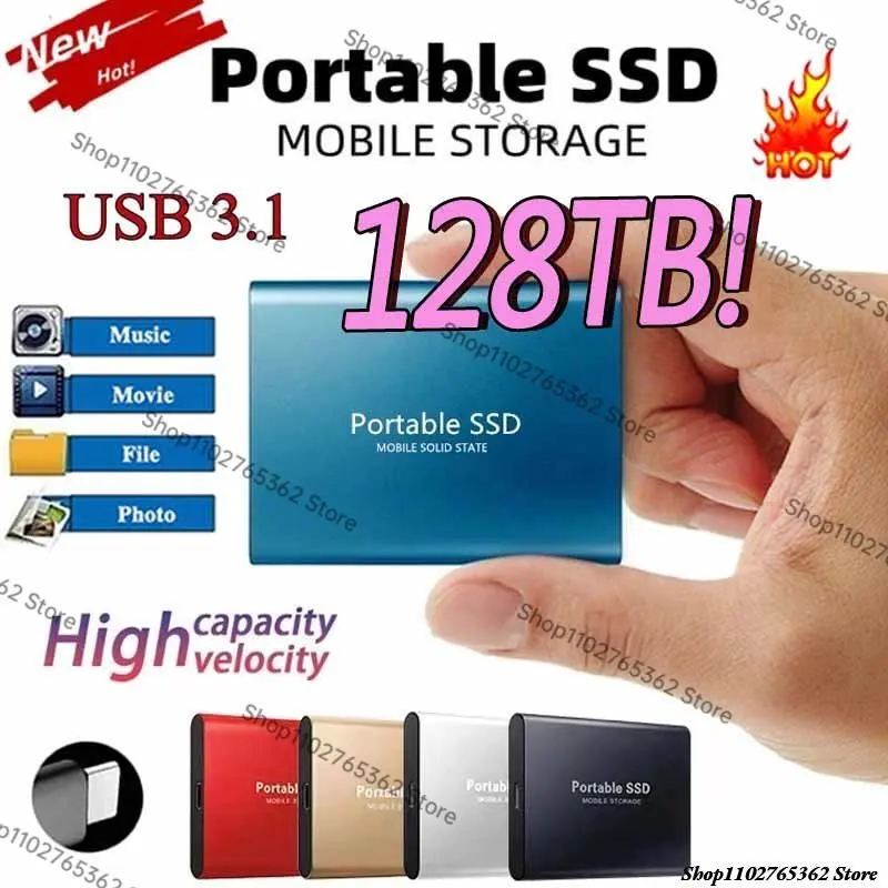 Disco duro SSD Original, dispositivo electrónico portátil de 64TB, 8TB ...