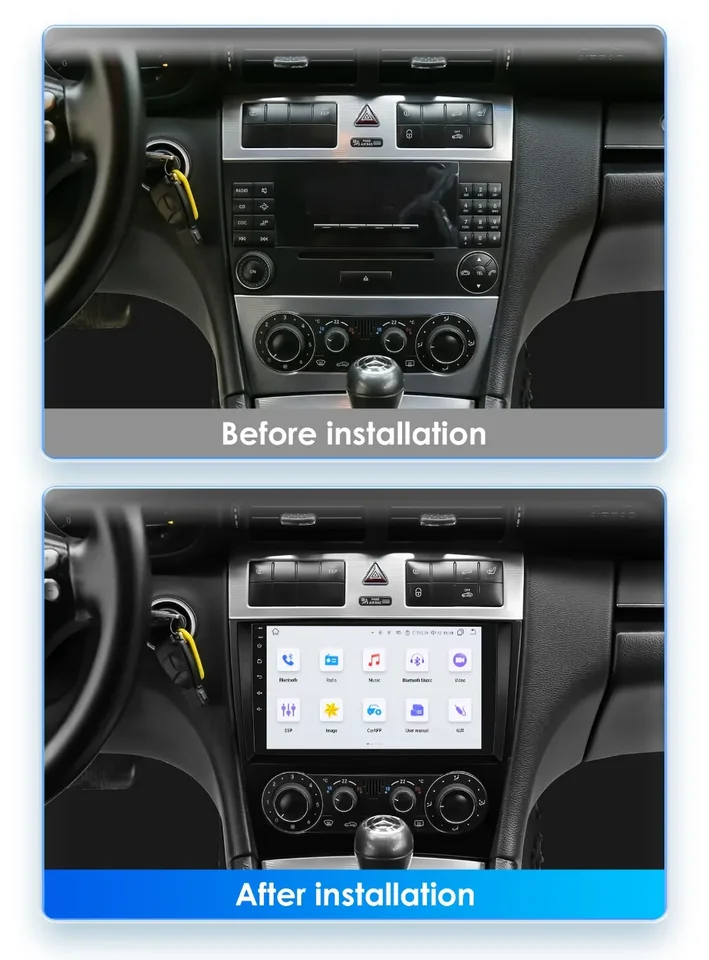 W203 Android Head Unit Android 12 Car Radio Stereo For Mercedes Benz ...