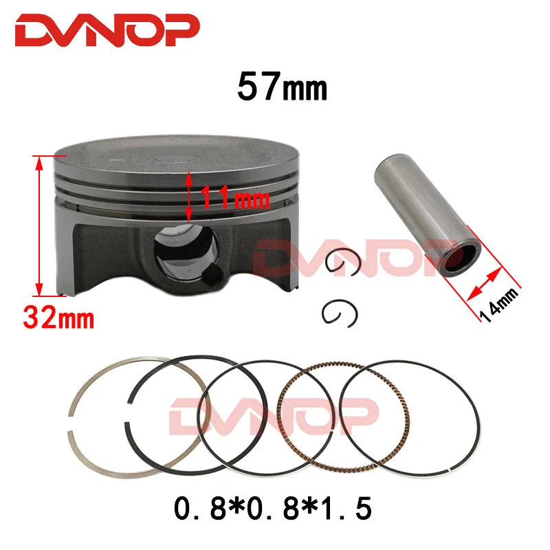 57mm-Motorcycle-piston-and-ring-For-Yamaha-YZF-R15-R-15-Vxn150-Nva ...