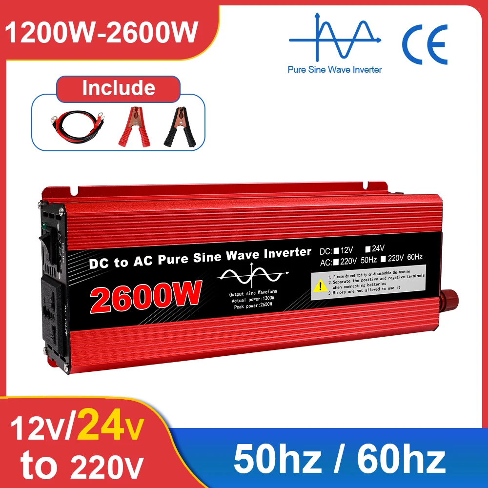 Pure-Sine-Wave-Inverter-Portable-Power-banks-Converter-DC-12v-To-AC ...
