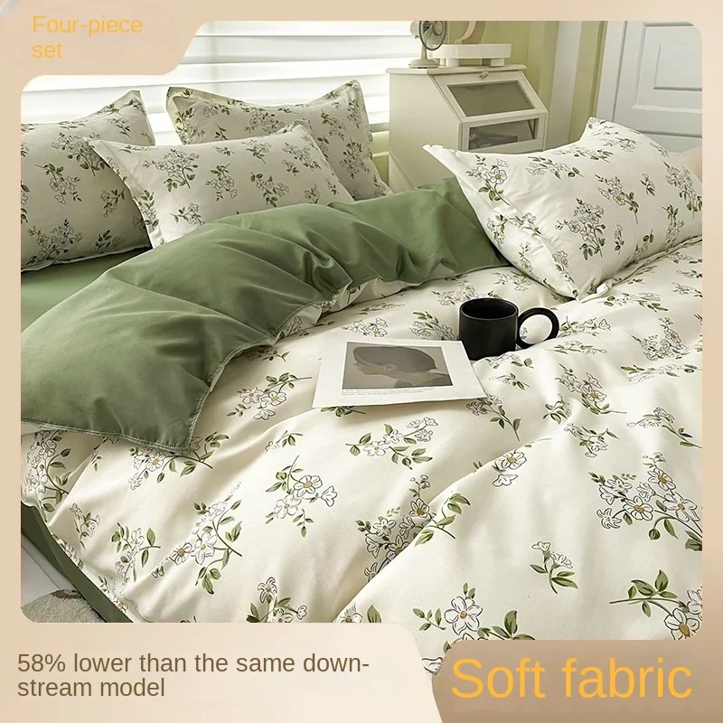 Home-Textile-Water-Wash-Four-Piece-Bedding-Set-Summer-and-Winter ...