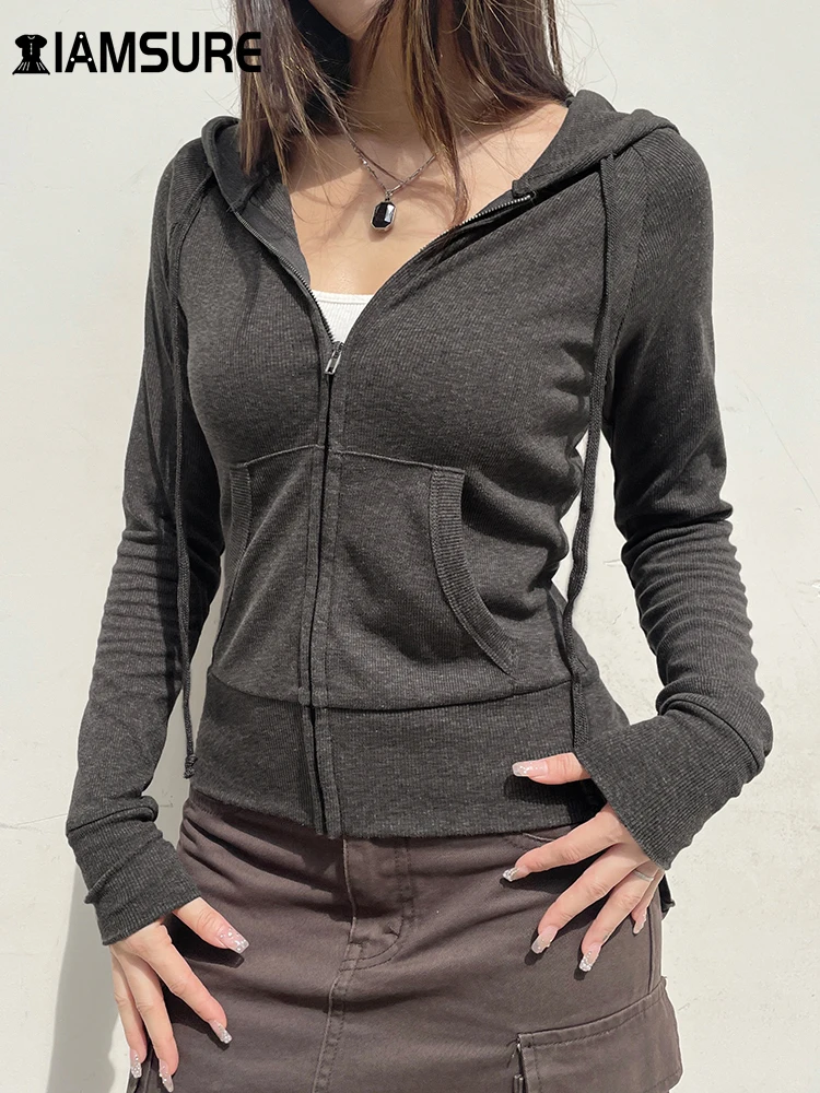 IAMSURE-Casual-Streetwear-Basic-Hooded-Pockets-Sweatshirt-Tracksuit ...