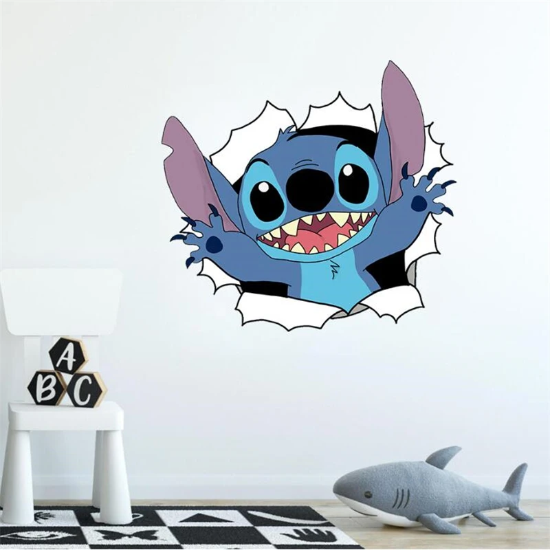 Pegatinas-de-pared-de-dibujos-animados-Lilo-Stitch-para-habitaci-n-de ...