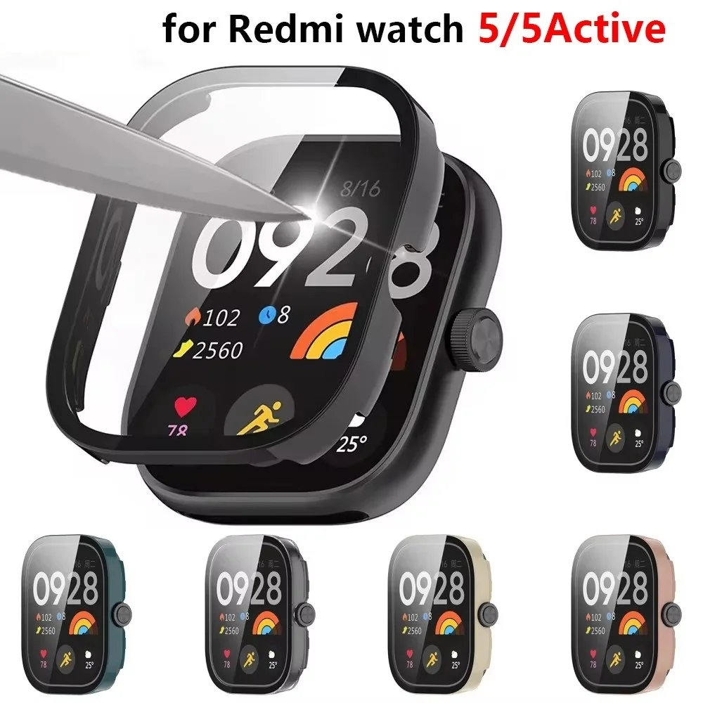 Tempered Glass+PC Case For Xiaomi Redmi Watch 5 Active/Lite Cover Soft ...