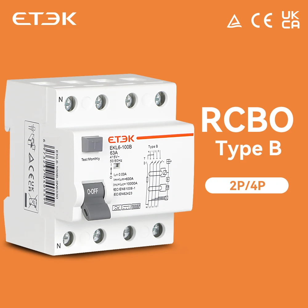 Earth-Leakage-Circuit-Breakers-Evse-RCCB-Type-B-ETEK-RCD-2P-4P-2Poles ...