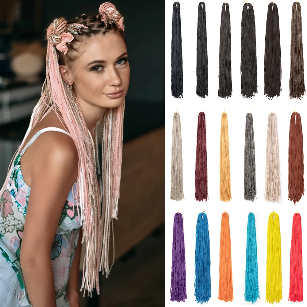 3X-Pre-Looped-Synthetic-Zizi-Braids-24-Inch-Thin-Small-Box-Braid ...