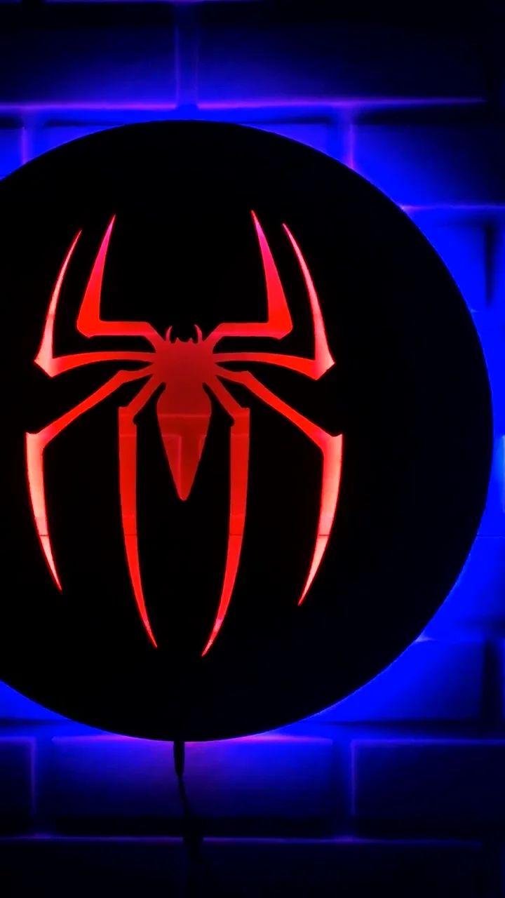 ZF Spider-Man 16X16 Wood Led Sign , Decors uperhero Wall Decor ...