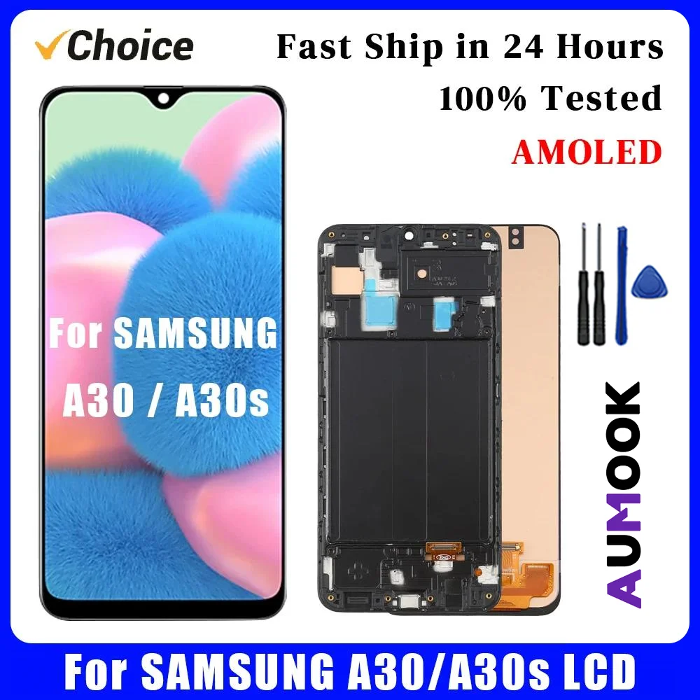 Tested-AMOLED-Display-for-Samsung-A30-LCD-Touch-Screen-Digiziter ...