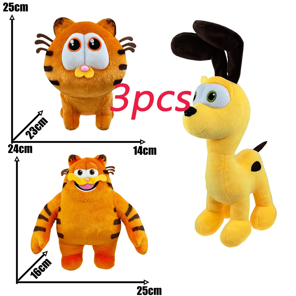 New-2024-25cm-Garfield-Plush-Cute-Soft-Animal-Anime-Movie-Garfield-Odie ...