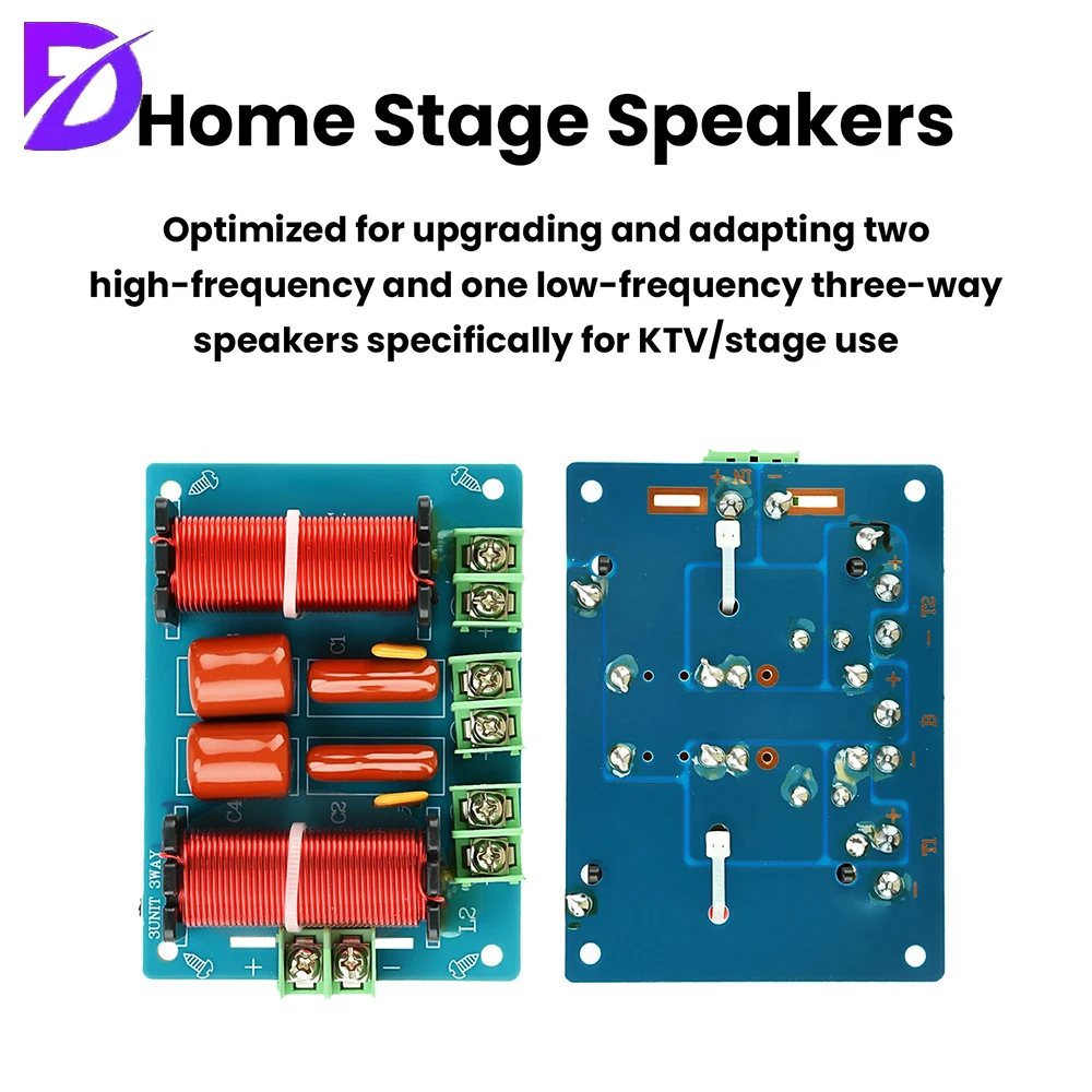 2 High 1 Low Three-Way Crossover 250W Hifi Fever Grade Speaker ...