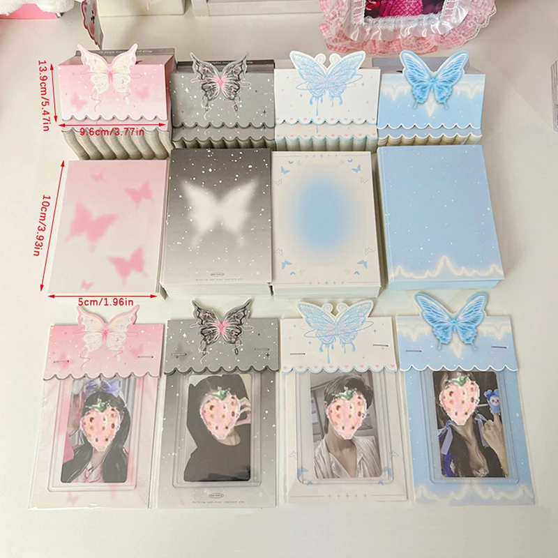10Pcs-Cute-Paper-Card-Back-Hard-Paper-Sleeves-Photocards-Protective ...