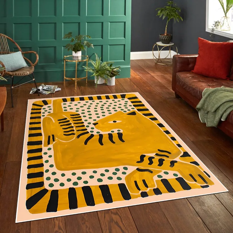 Abstract Design Area Mat - Soft, Washable, Non-Slip Floor Mat for ...