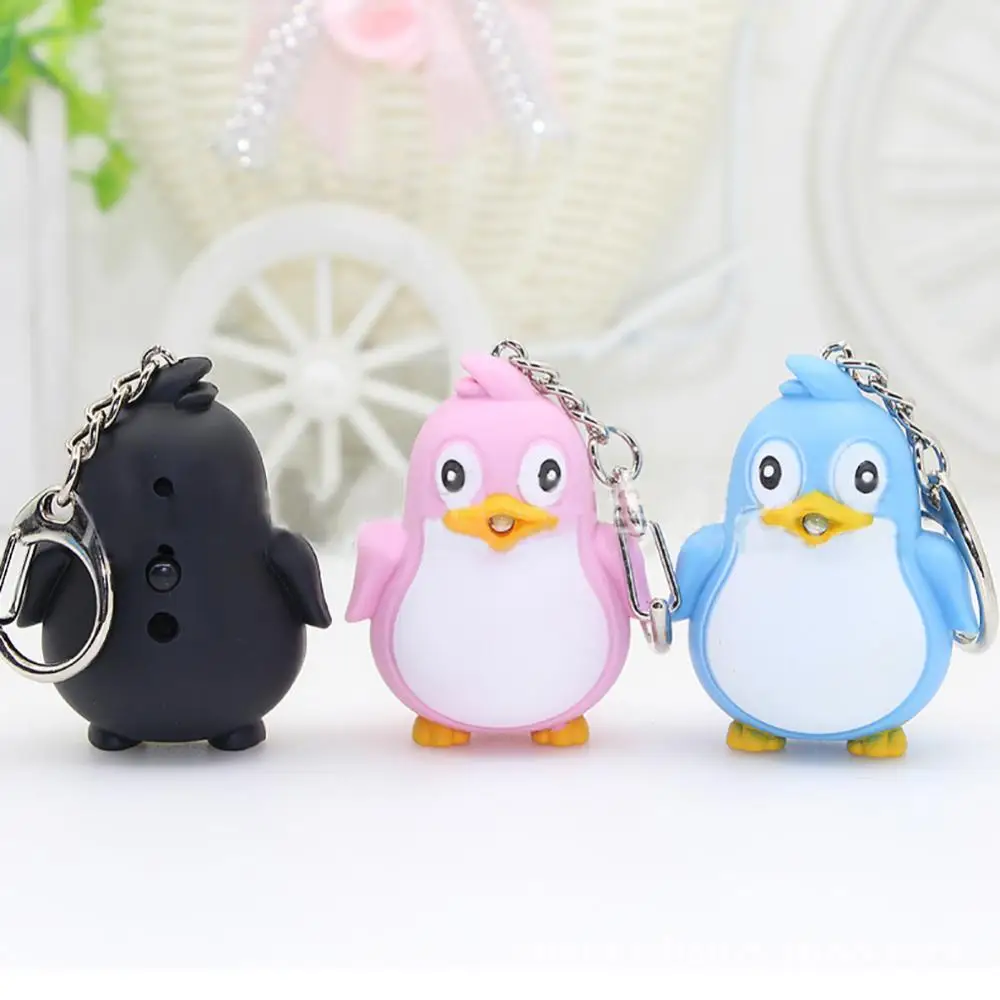 Cute-Animal-Penguin-LED-Light-with-Sound-Key-Chain-Key-Ring-Torch-Xmas ...