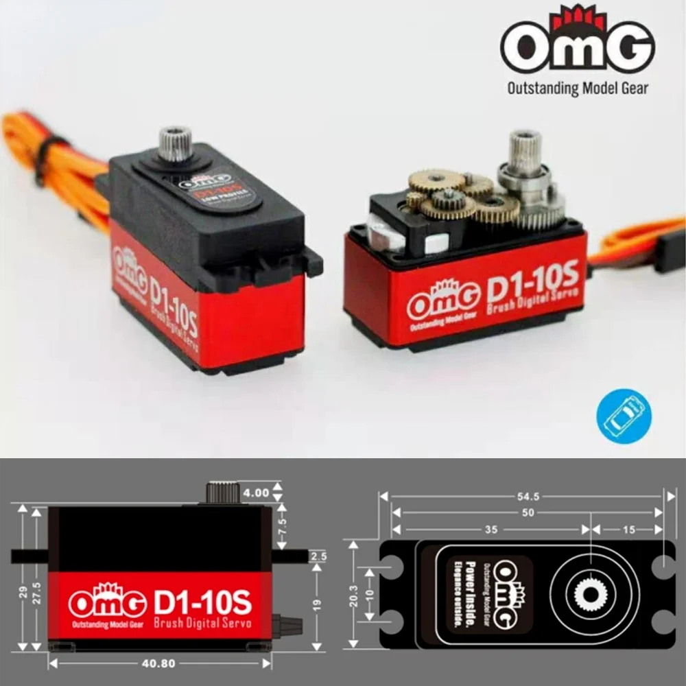 Omg-D1-10S-corpo-curto-10kg-digital-escovado-servo-engrenagem-de-dire-o ...